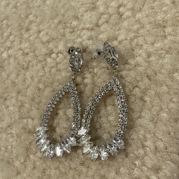 Jewelry | Sparkly Silver Pageant Earrings | Poshmark